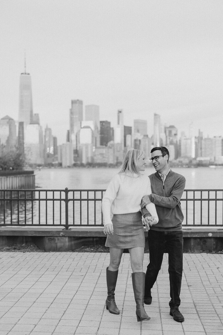 Charming Fall Jersey City Engagement Session | Ashley + Matt