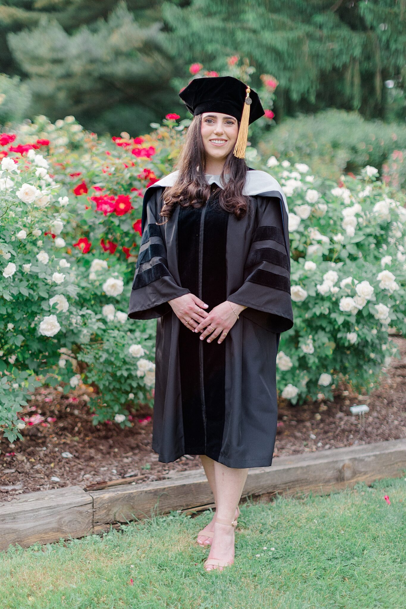 Spring Graduation Session at Brookdale Park Rose Garden | Marlena