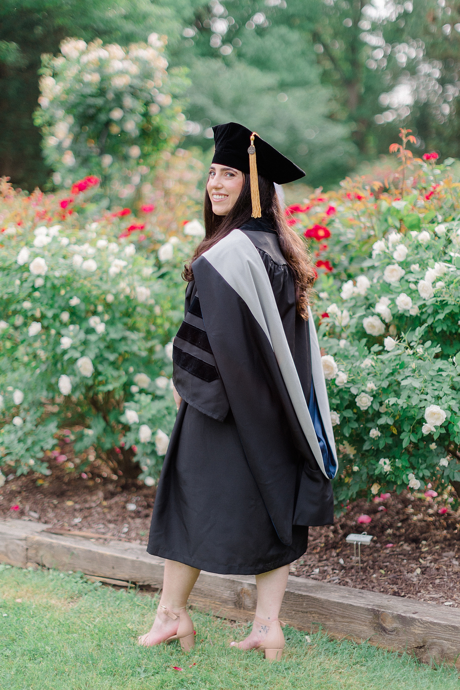 Spring Graduation Session at Brookdale Park Rose Garden | Marlena