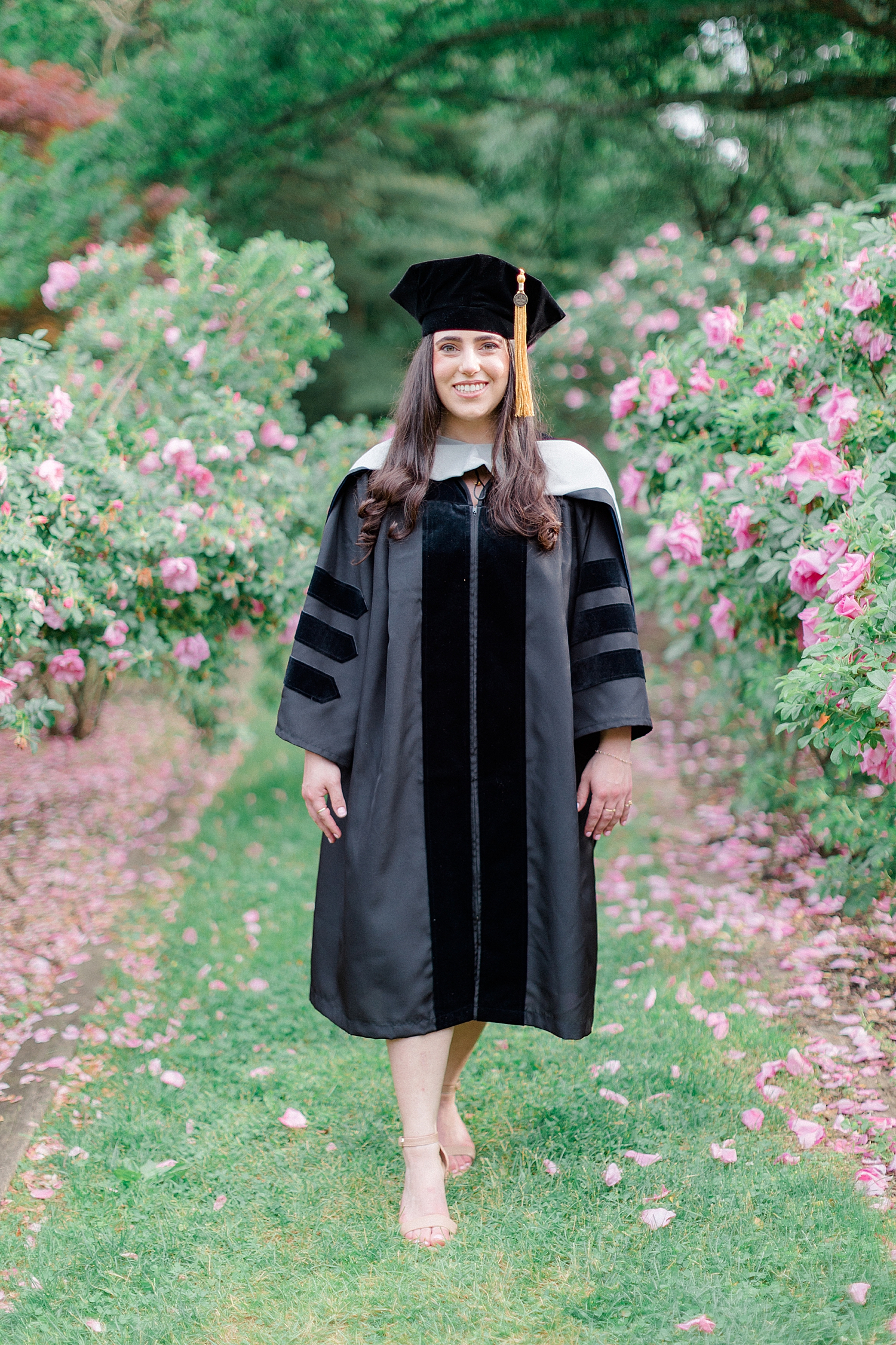 Spring Graduation Session at Brookdale Park Rose Garden | Marlena