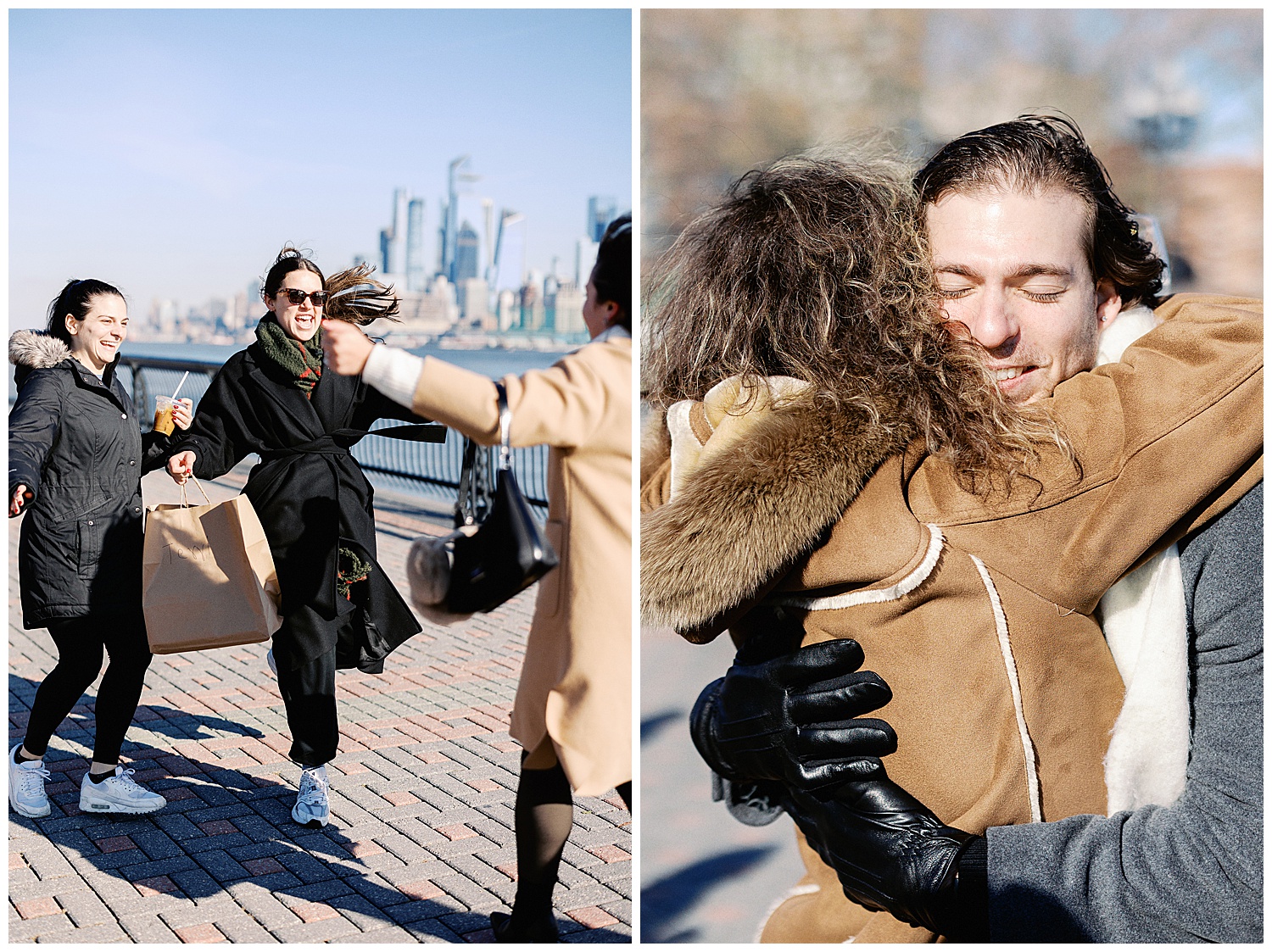 Hoboken Waterfront Winter Proposal | Samantha + Jeffrey