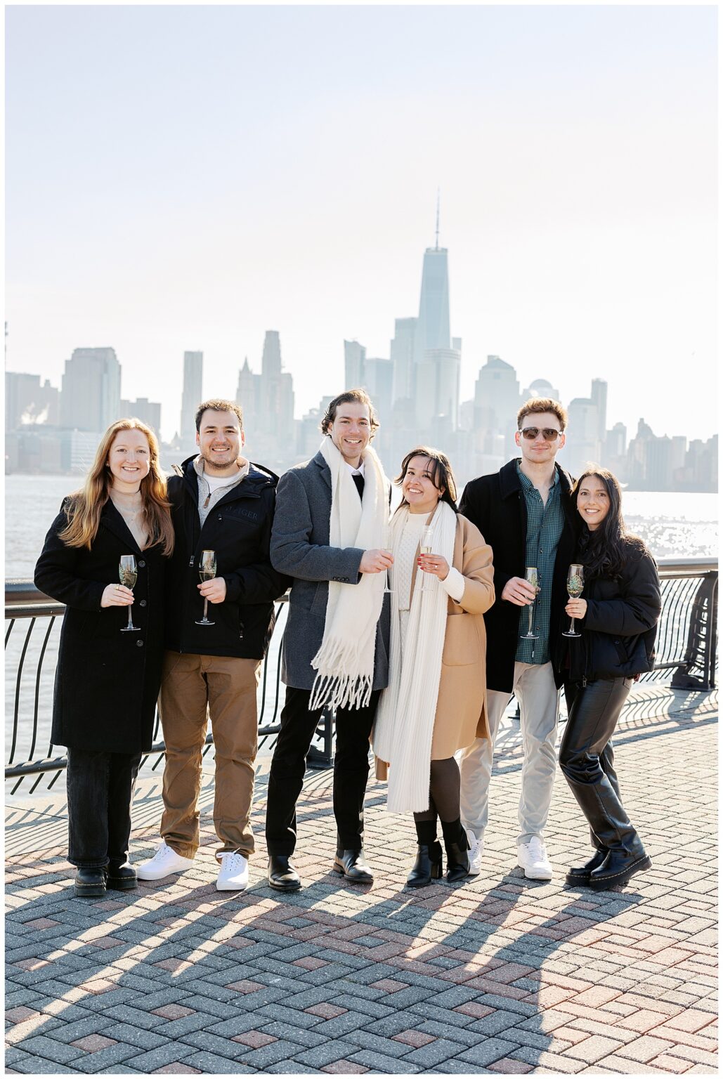 Hoboken Waterfront Winter Proposal | Samantha + Jeffrey