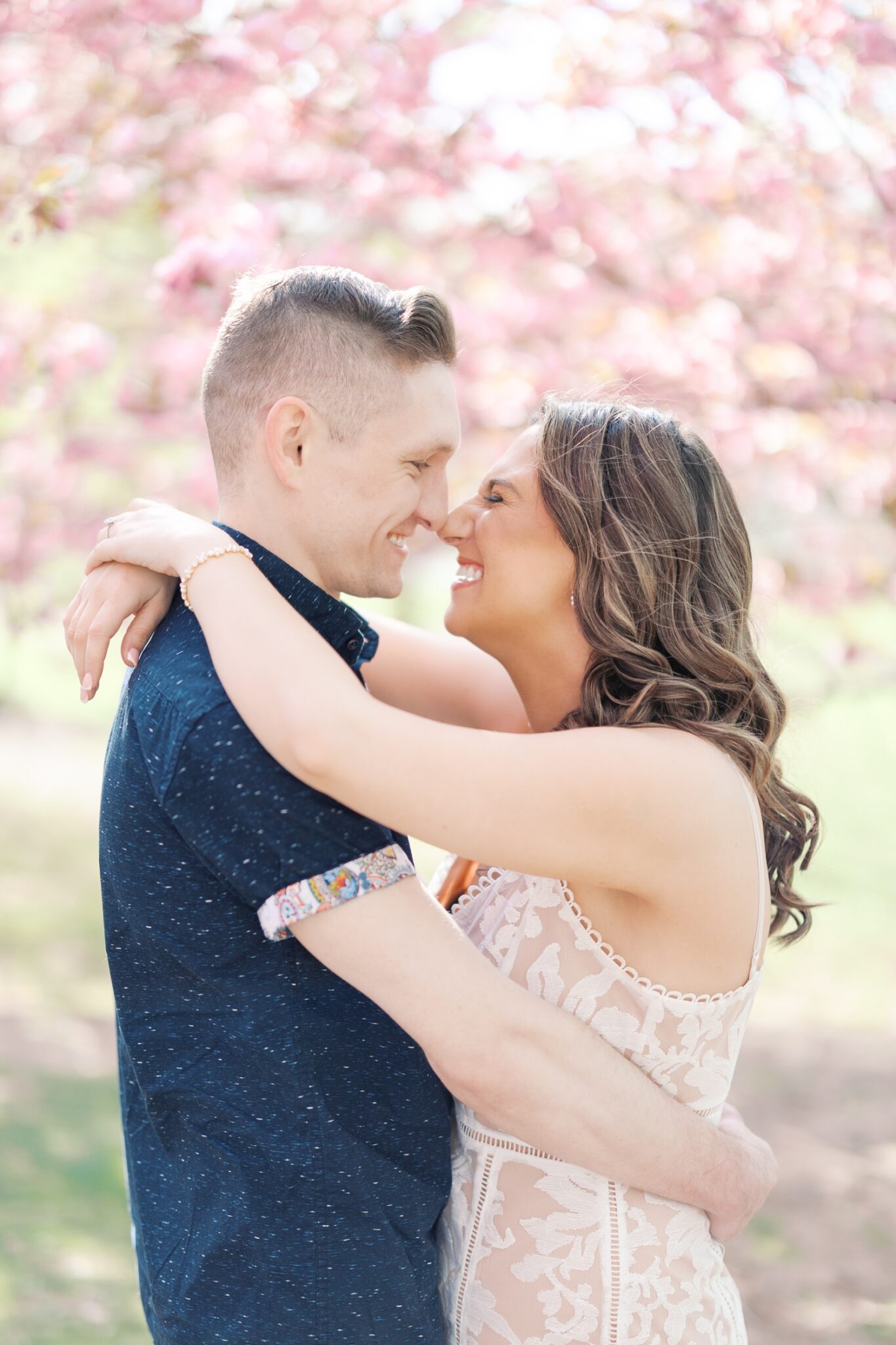 Branch Brook Park Spring Engagement Session | Melanie + Shawn