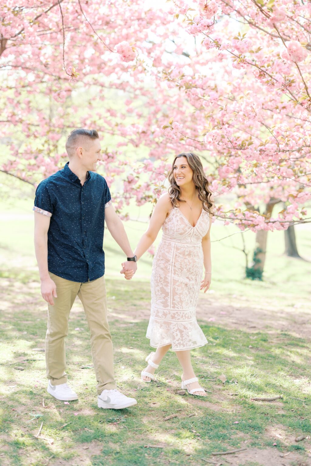 Branch Brook Park Spring Engagement Session | Melanie + Shawn