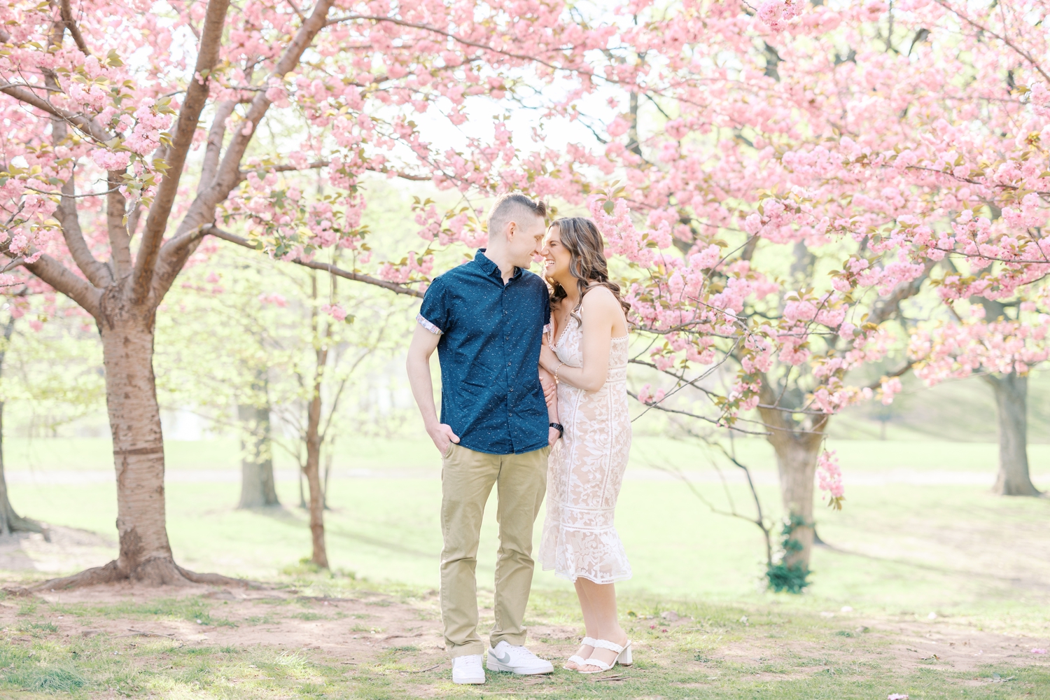 Branch Brook Park Spring Engagement Session | Melanie + Shawn