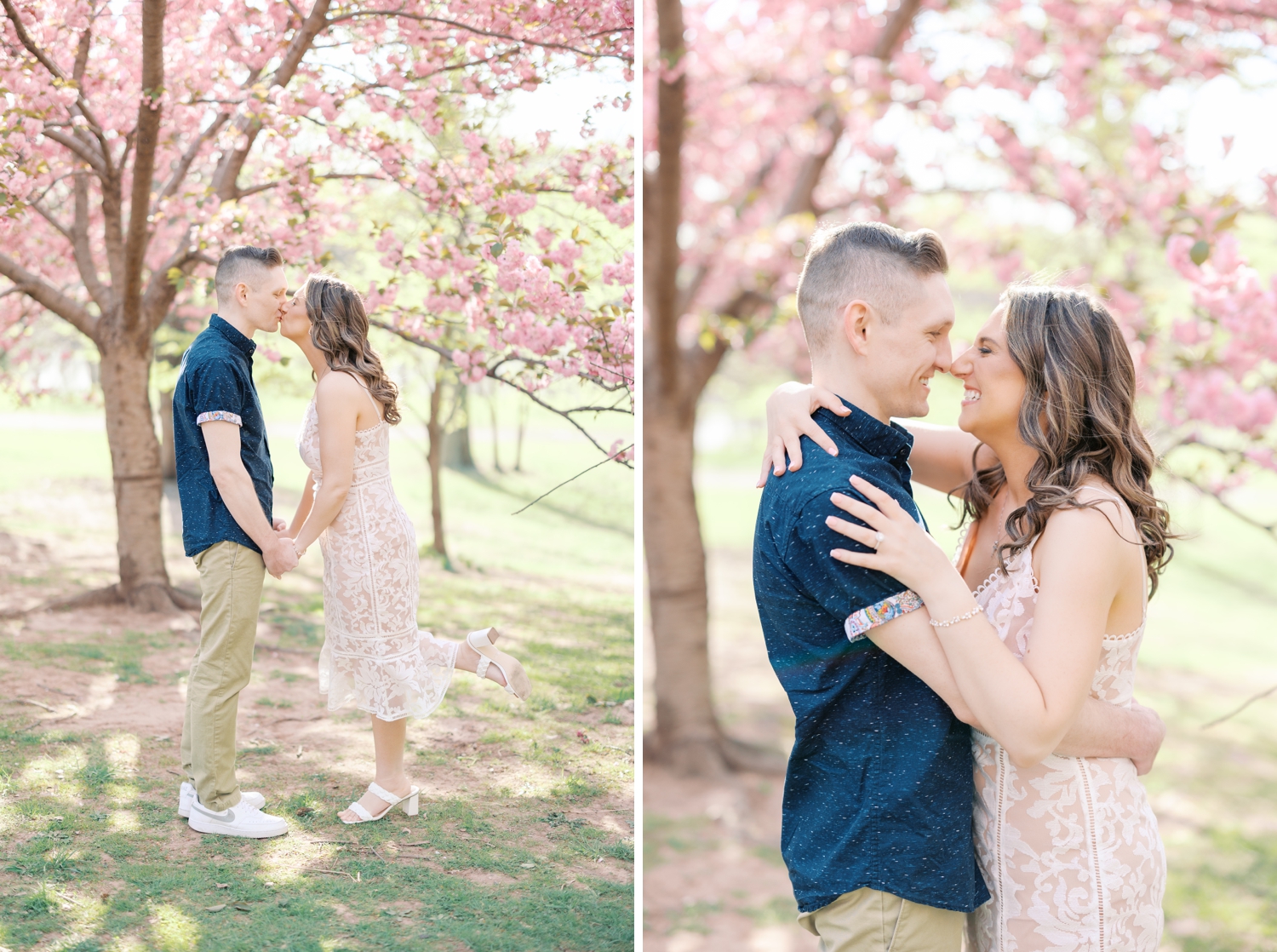 Branch Brook Park Spring Engagement Session | Melanie + Shawn