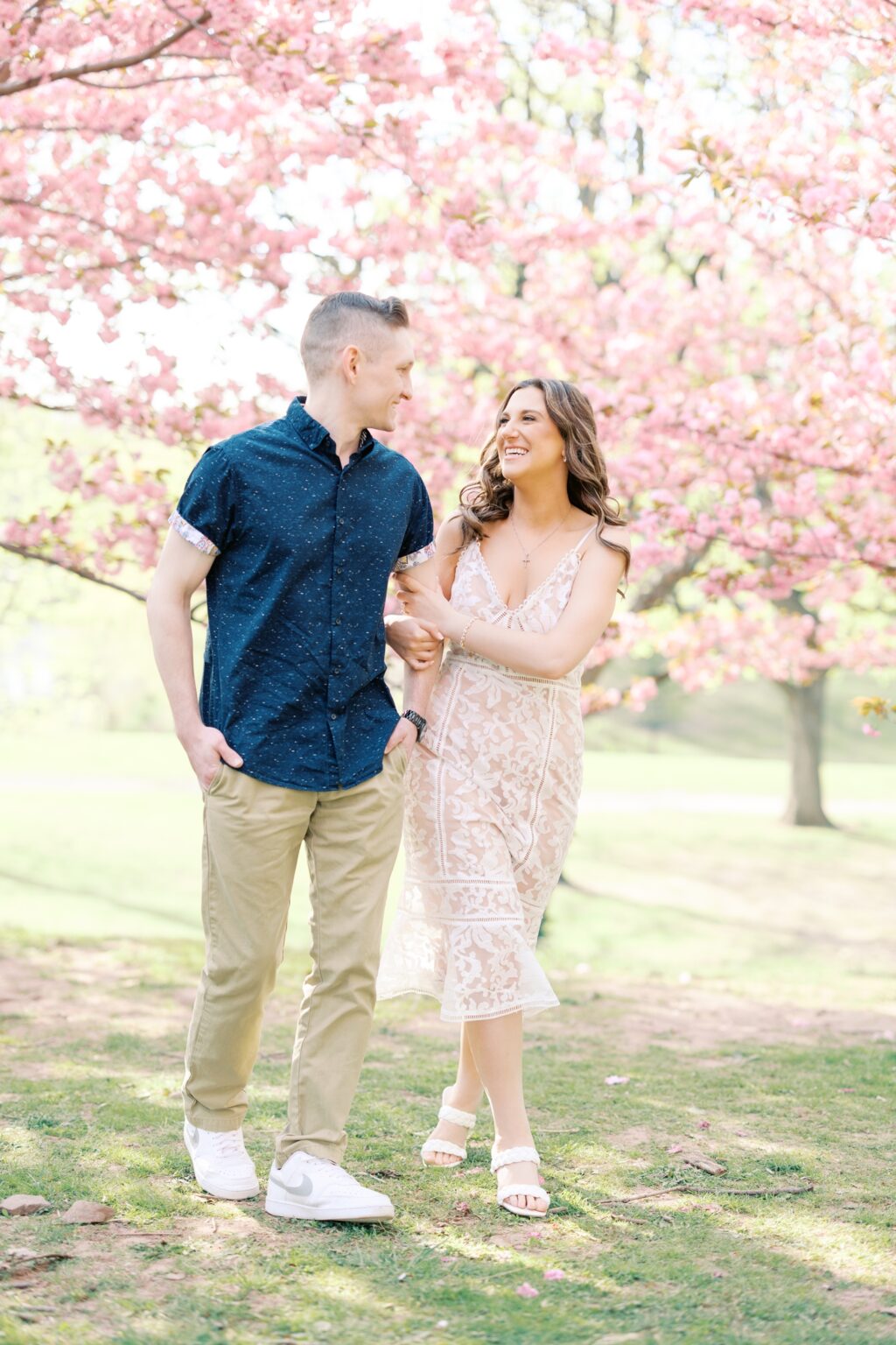 Branch Brook Park Spring Engagement Session | Melanie + Shawn