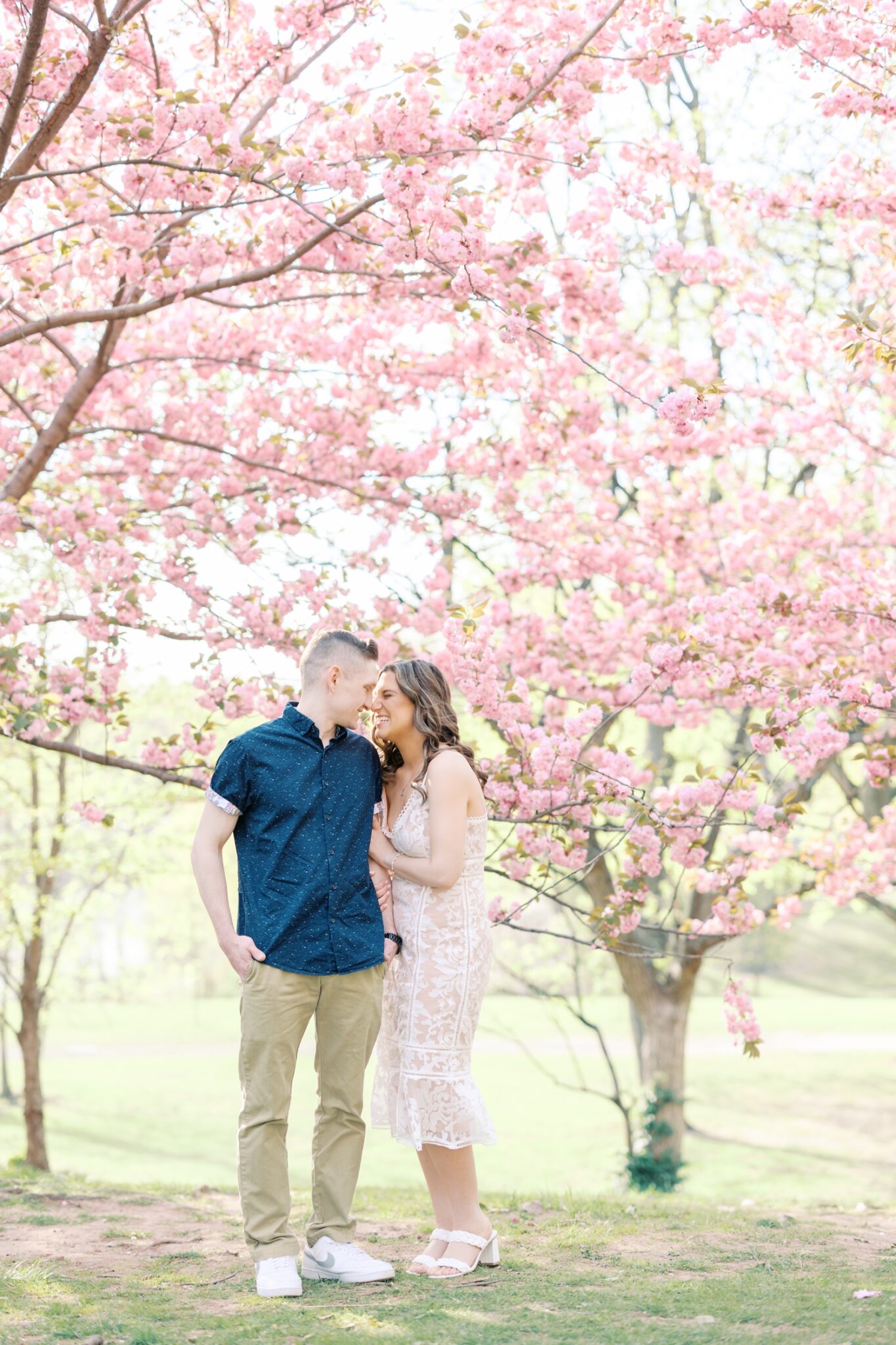 Branch Brook Park Spring Engagement Session | Melanie + Shawn