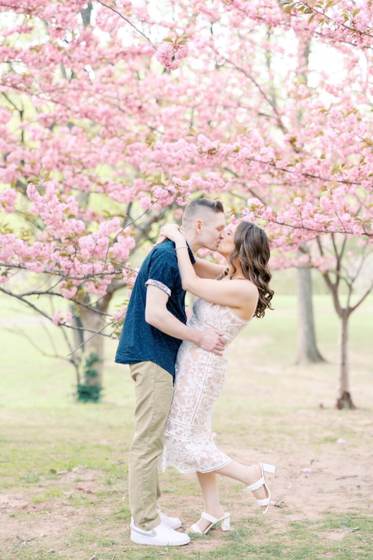 Branch Brook Park Spring Engagement Session | Melanie + Shawn